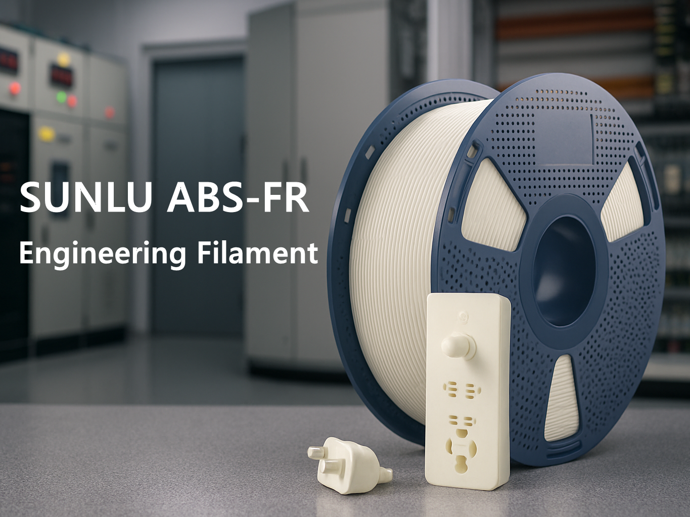 SUNLU ABS-FR Filament: UL94 V-0 Flame-Retardant ABS for High-Safety En