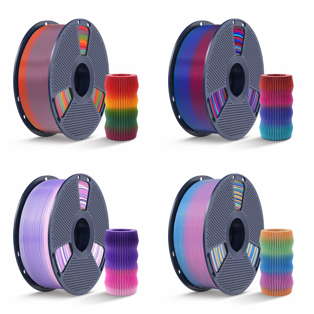 SUNLU Upgraded PLA Rainbow(8Meters Color Change Length ) Filament ...